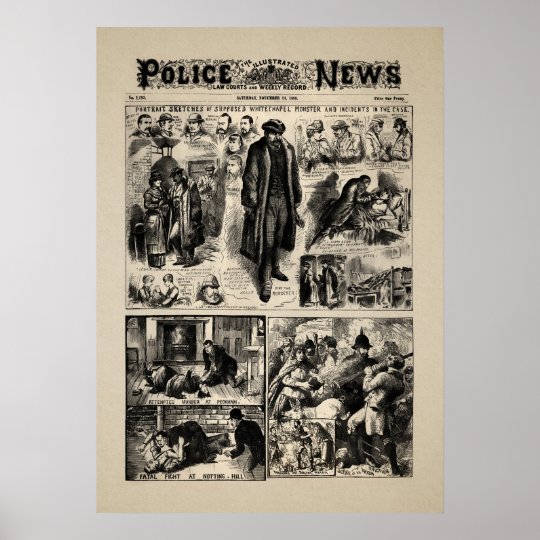 Vintage Jack the Ripper News Poster | Zazzle.co.uk
