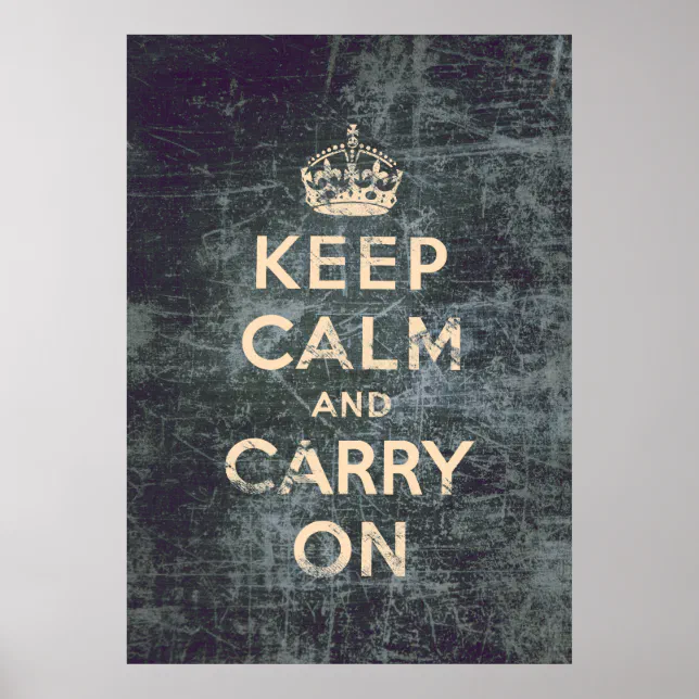 Vintage keep calm and carry on poster | Zazzle