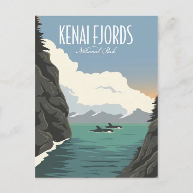 Vintage Kenai Fjords National Park Alaska retro Postcard | Zazzle