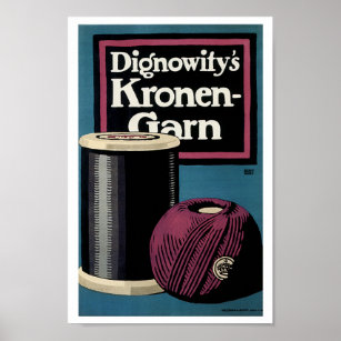 Vintage Yarn Advertising Posters & Prints | Zazzle UK