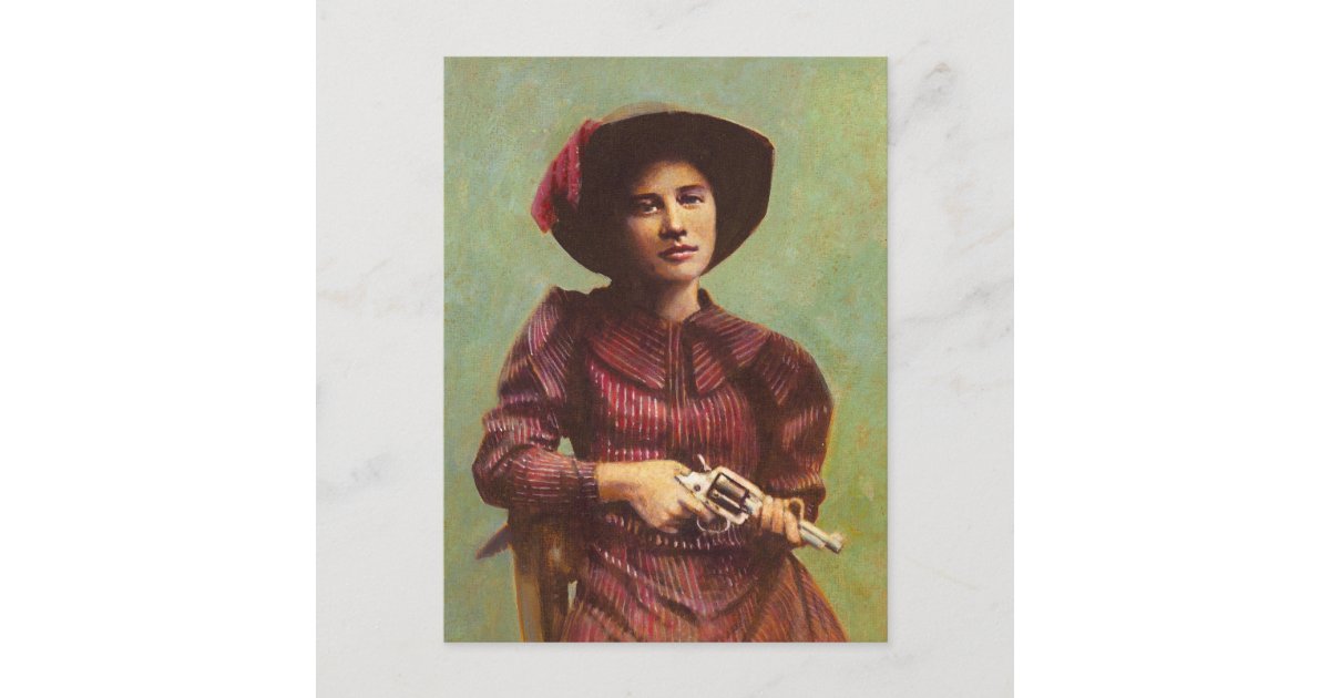 Vintage Lady Outlaw Postcard | Zazzle