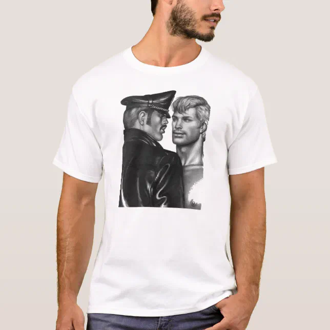 Vintage Leather Daddy Dom Sub Drawing Shirt | Zazzle