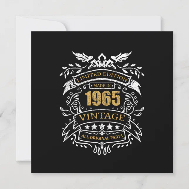 Vintage Limited Edition Made In 1965 Birthday Gift Invitation | Zazzle