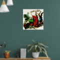 Vintage Magic Wizard Merlin Fate Litho Label Art Poster | Zazzle