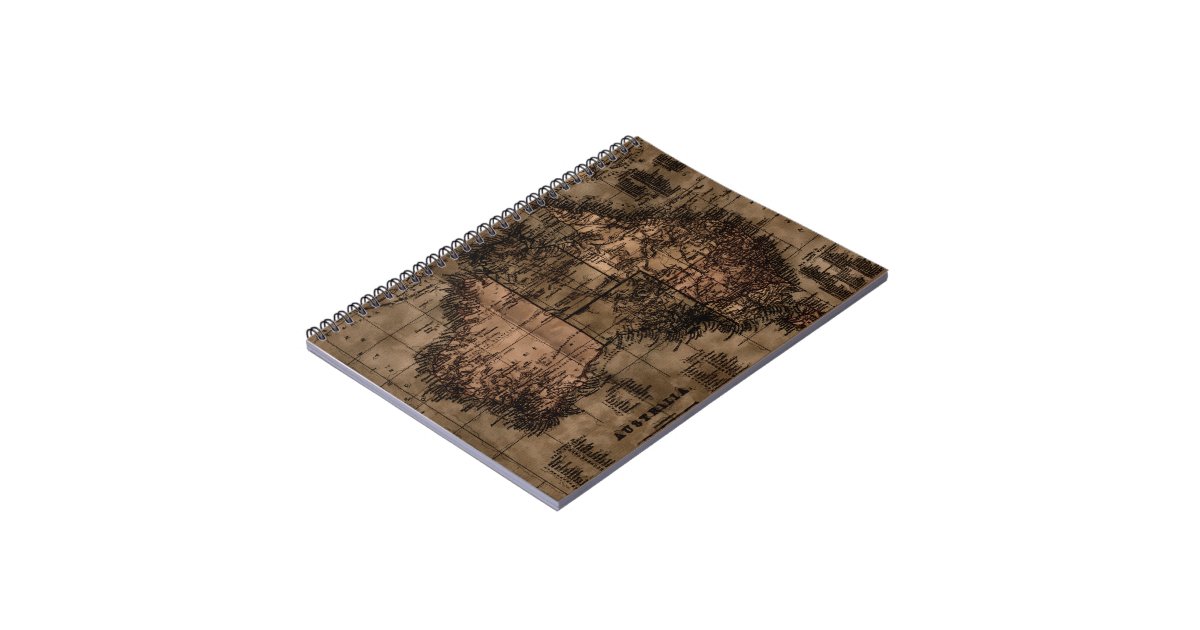 Vintage Map of Australia Notebook | Zazzle