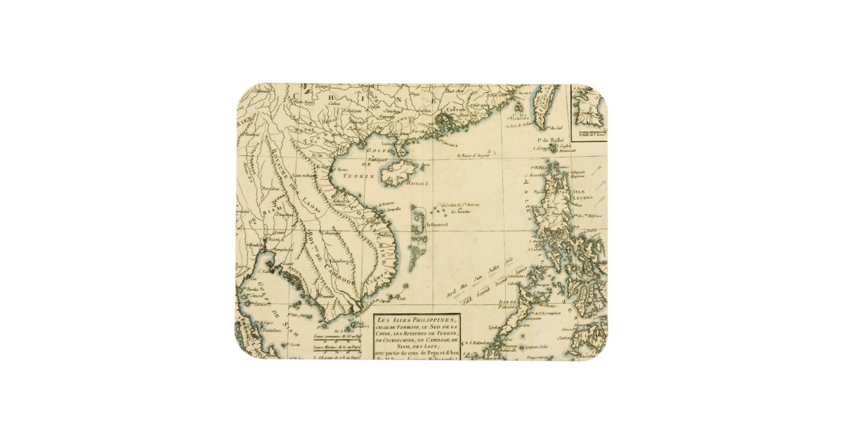 Vintage Map of India | Indian Ocean Magnet | Zazzle