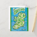 Vintage Map of Ireland Postcard | Zazzle