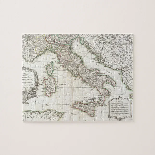 Vintage Map of Italy (1770) Jigsaw Puzzle | Zazzle