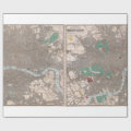 Vintage Map of London England (1862) Wrapping Paper | Zazzle