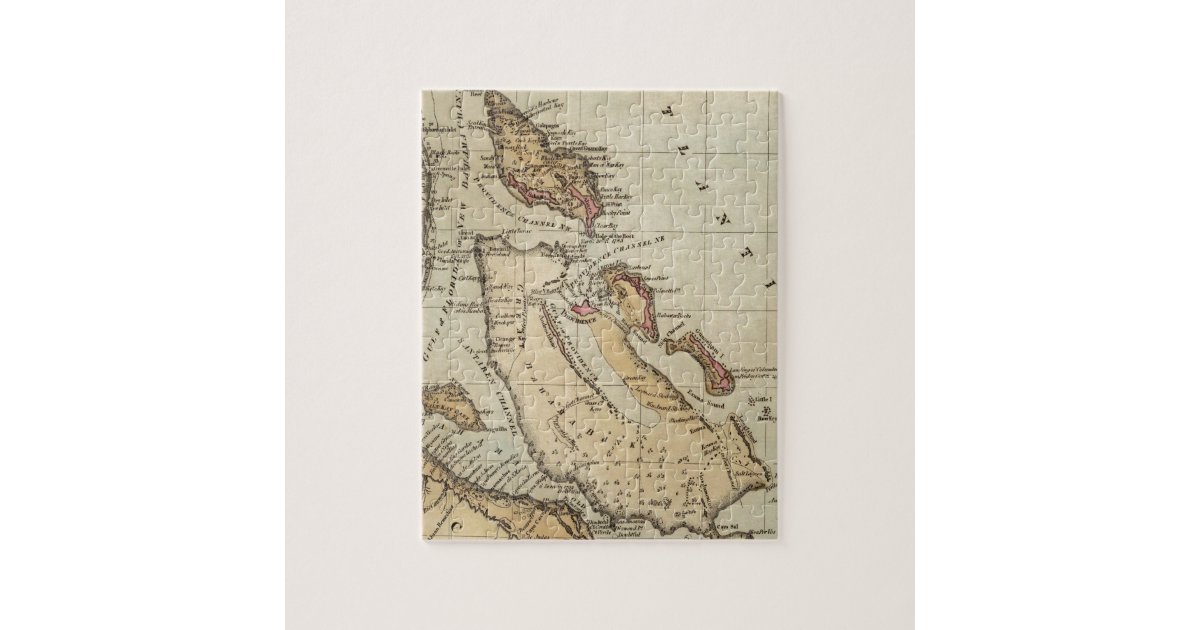 Vintage Map of The Bahamas (1823) Jigsaw Puzzle | Zazzle