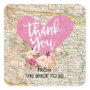 Vintage Map Thank You Sticker | Zazzle