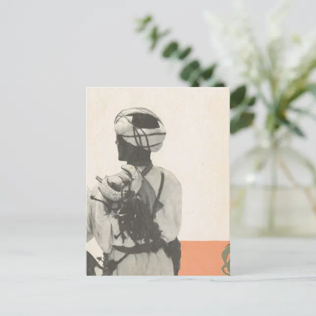 Vintage Marrakesh, Maroc, ARab guard Postcard | Zazzle