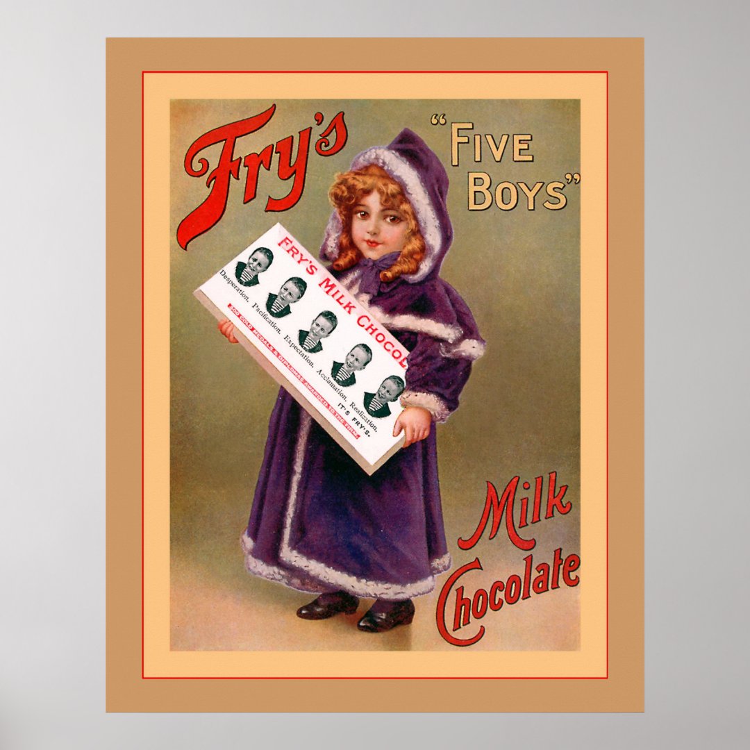 Vintage Milk Chocolate ~ Vintage Advertising Poster | Zazzle