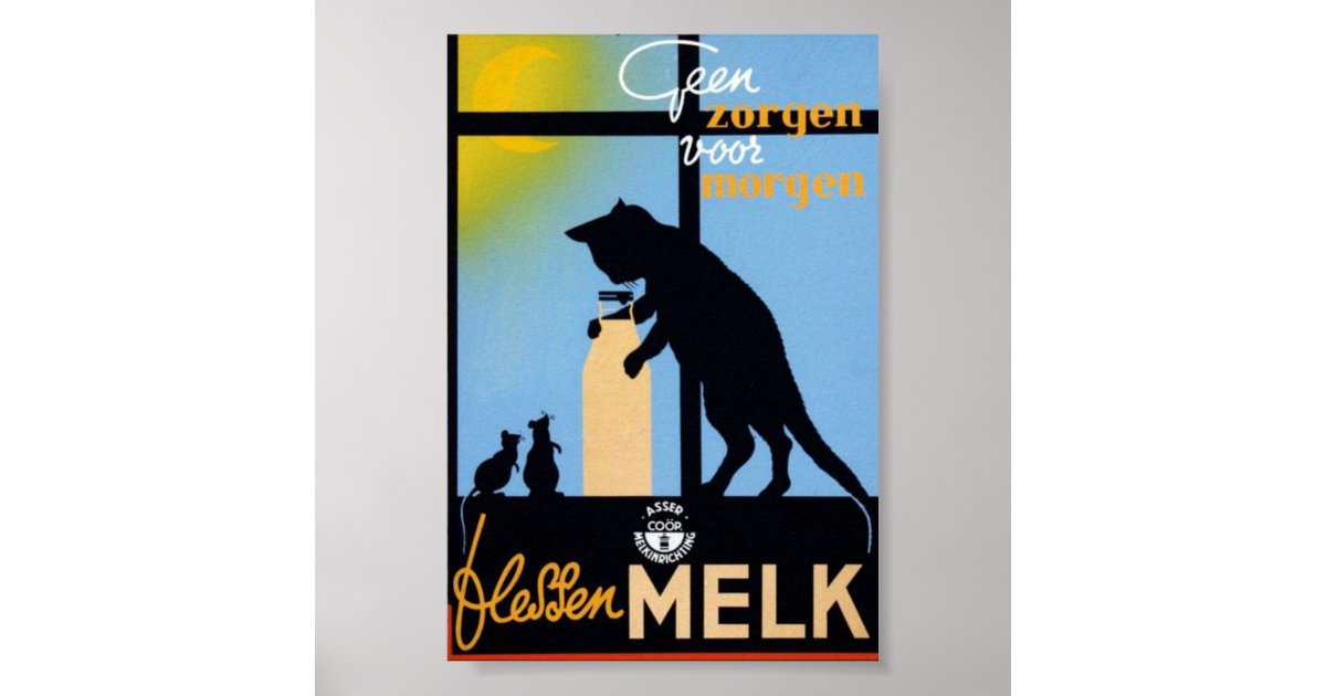 Vintage Milk Poster | Zazzle