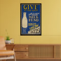 Vintage Milk Poster | Zazzle