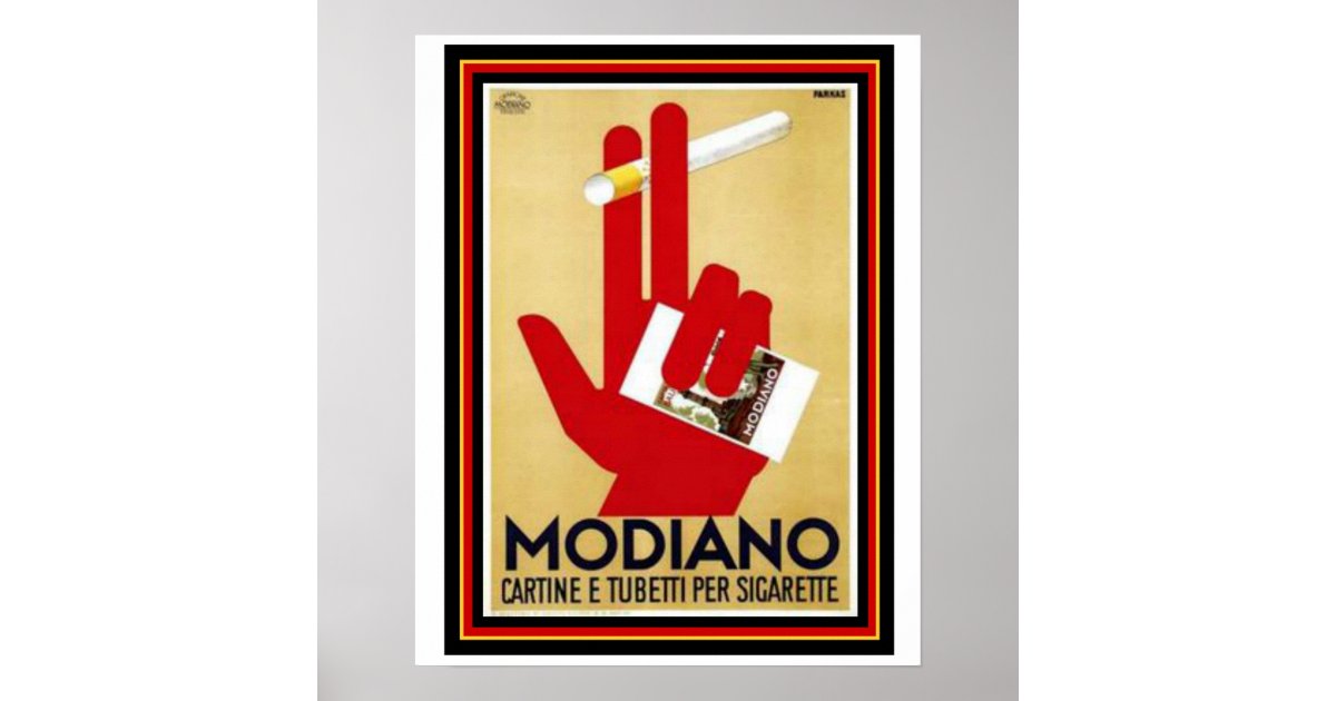 Vintage Modiano Cigarette Ad Poster 16 x 20 | Zazzle Vintage Modiano Cigarette Ad Poster 16 x 20 | Zazzle