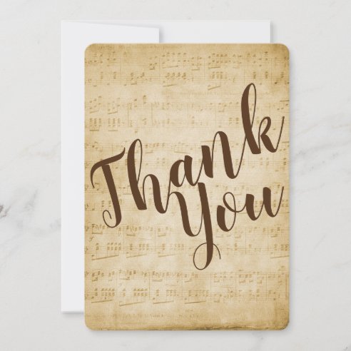 Music Thank You Cards | Zazzle UK