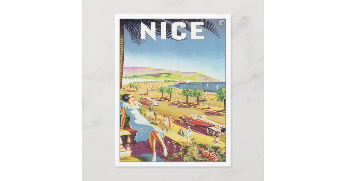 Vintage Nice France Postcard | Zazzle