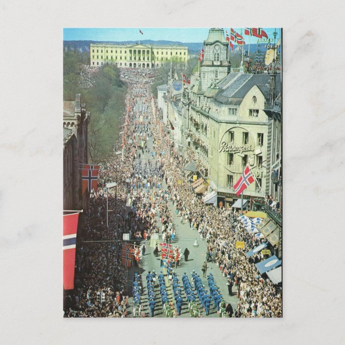 Vintage Norway, Oslo, Parade Postcard | Zazzle.co.uk