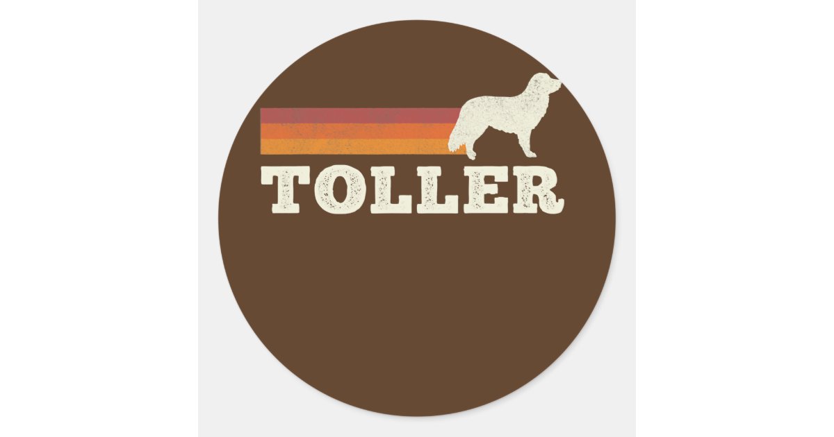 Vintage Nova Scotia Duck Tolling Retriever Toller Classic Round Sticker ...