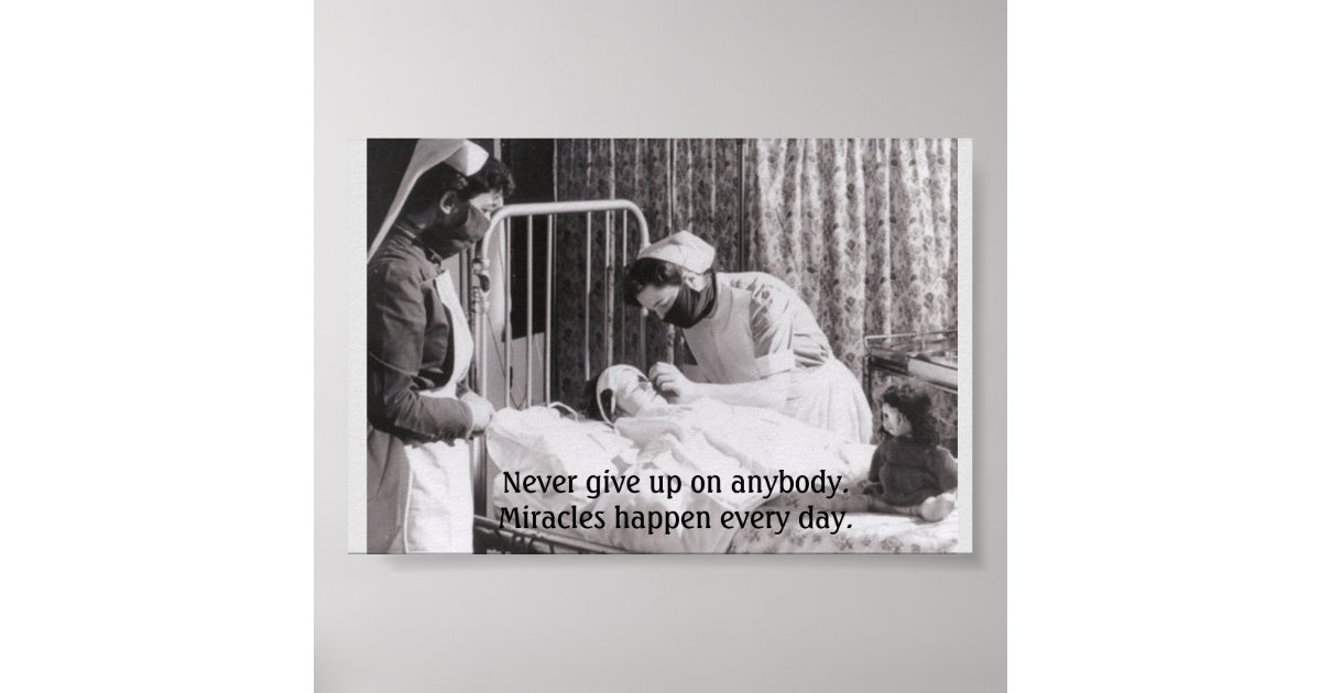Vintage Nurses - Miracles Happen Every Day, Poster | Zazzle