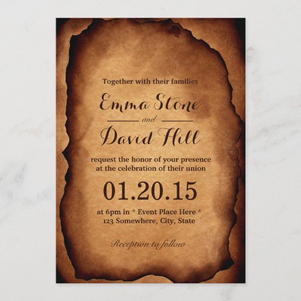 Old Paper Scroll Invitations | Zazzle UK