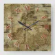 Vintage old world Maps Antique maps Square Wall Clock | Zazzle