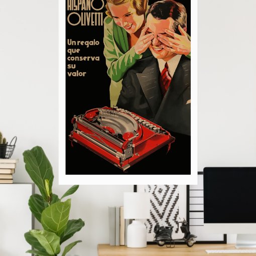 Vintage Olivetti Ads (Restored) Poster | Zazzle