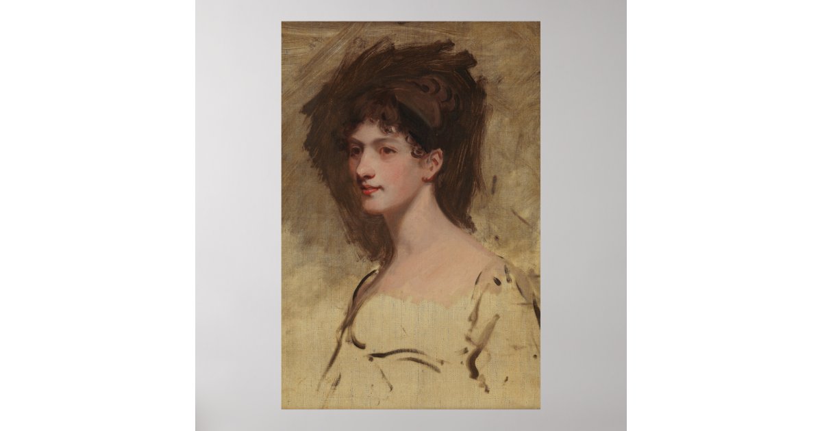 Vintage painting portrait of Lady Hester King Poster | Zazzle