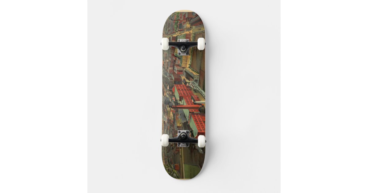 Vintage Pictorial map of Boston (1902) Skateboard | Zazzle