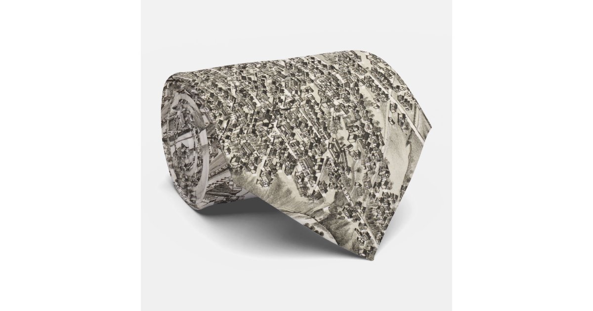 Vintage Pictorial Map of Richmond Indiana (1884) Tie | Zazzle