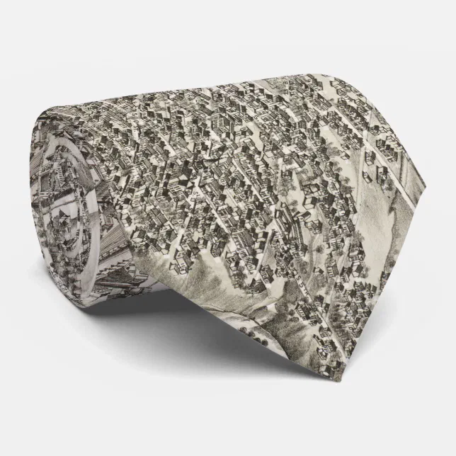 Vintage Pictorial Map of Richmond Indiana (1884) Tie | Zazzle