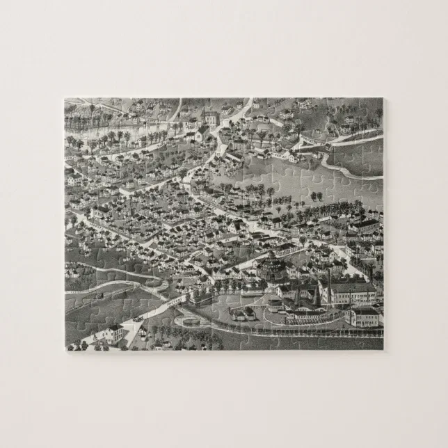 Vintage Pictorial Map of Sandwich MA (1884) Jigsaw Puzzle | Zazzle