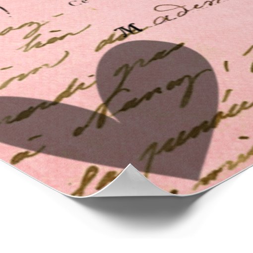 Vintage Pink Paris Collage art poster | Zazzle