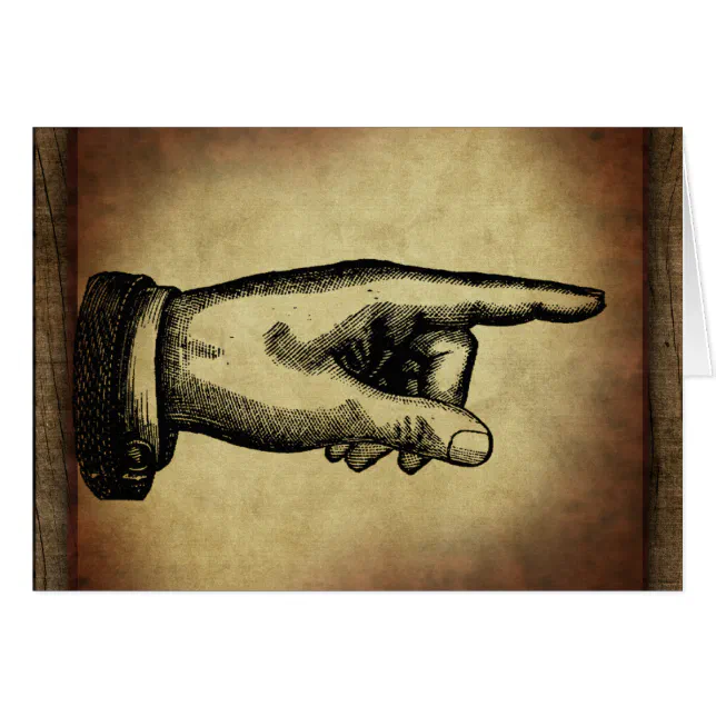 Vintage Pointing Finger stamp | Zazzle