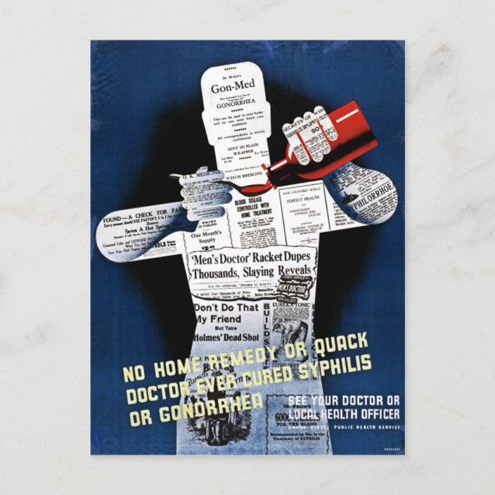 Vintage Public Health Poster Postcard | Zazzle.co.uk