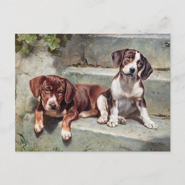 Vintage Pups Postcard | Zazzle