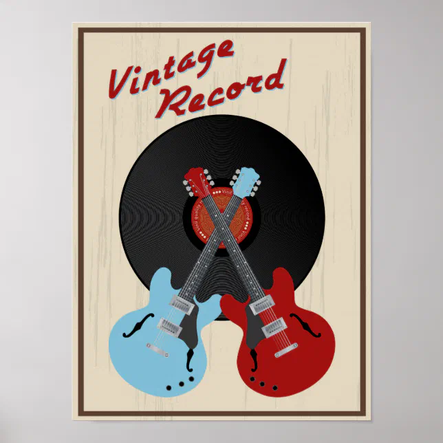 Vintage record poster | Zazzle