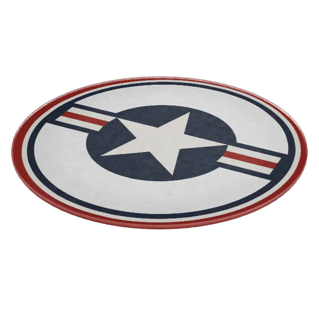 Vintage Red White Blue USAAF Insignia Star Bars Cutting Board | Zazzle