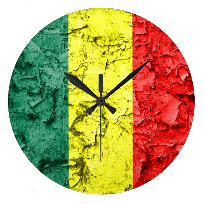 Vintage reggae flag large clock | Zazzle.co.uk