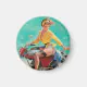 Vintage Retro Elvgren Motorcycle Biker Pin-UP Girl Magnet | Zazzle