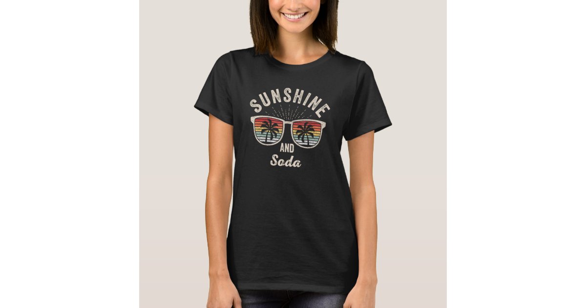Vintage Retro Sunshine And Soda Summer 3 T-Shirt | Zazzle