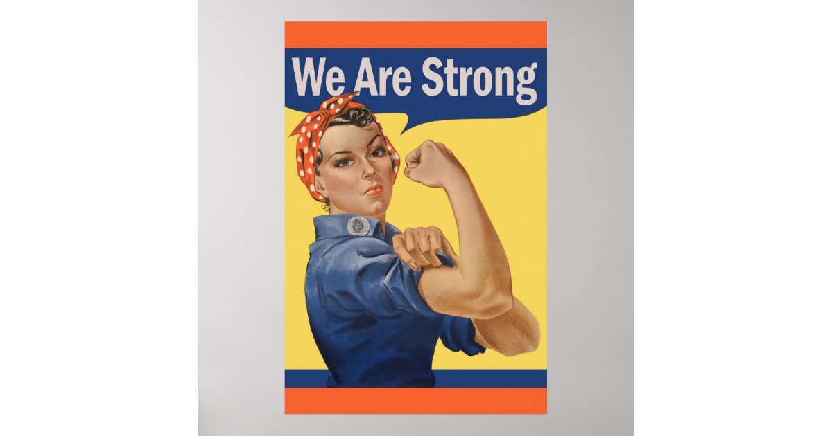 Vintage Rosie the Riveter Feminism Poster | Zazzle