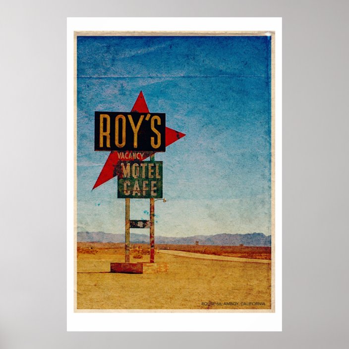 Vintage Route 66 American Roadside Travel Poster | Zazzle.co.uk