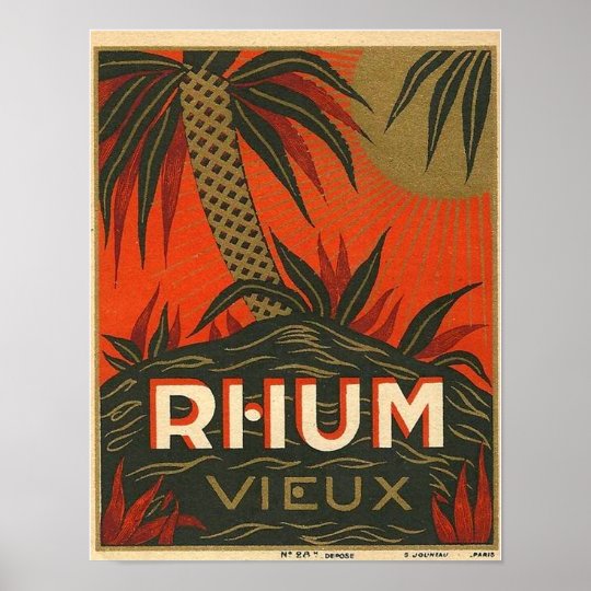 Vintage Rum Advertisement Poster | Zazzle.co.uk