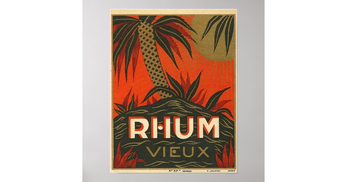 Vintage Rum Advertisement Poster | Zazzle
