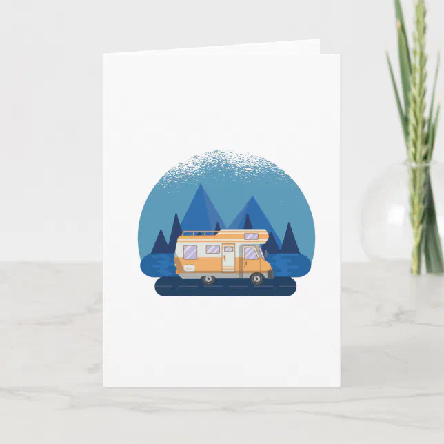 Vintage RV Camper Motorhome Card | Zazzle