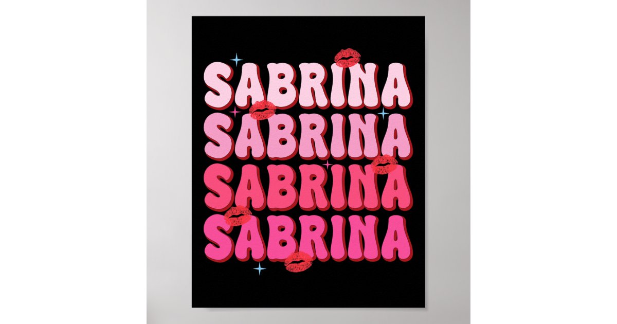Vintage Sabrina Personalised Name I Love Sabrina G Poster | Zazzle