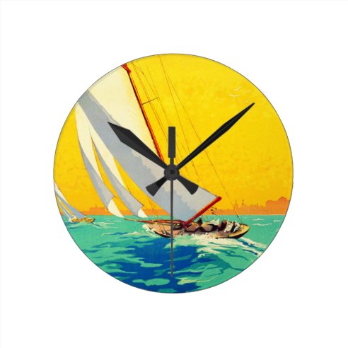 Sail Boat Wall Clocks | Zazzle UK