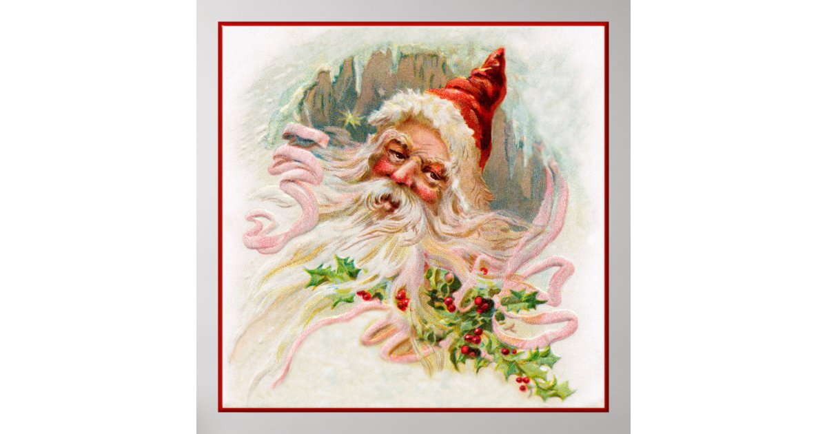 VINTAGE SANTA POSTER | Zazzle